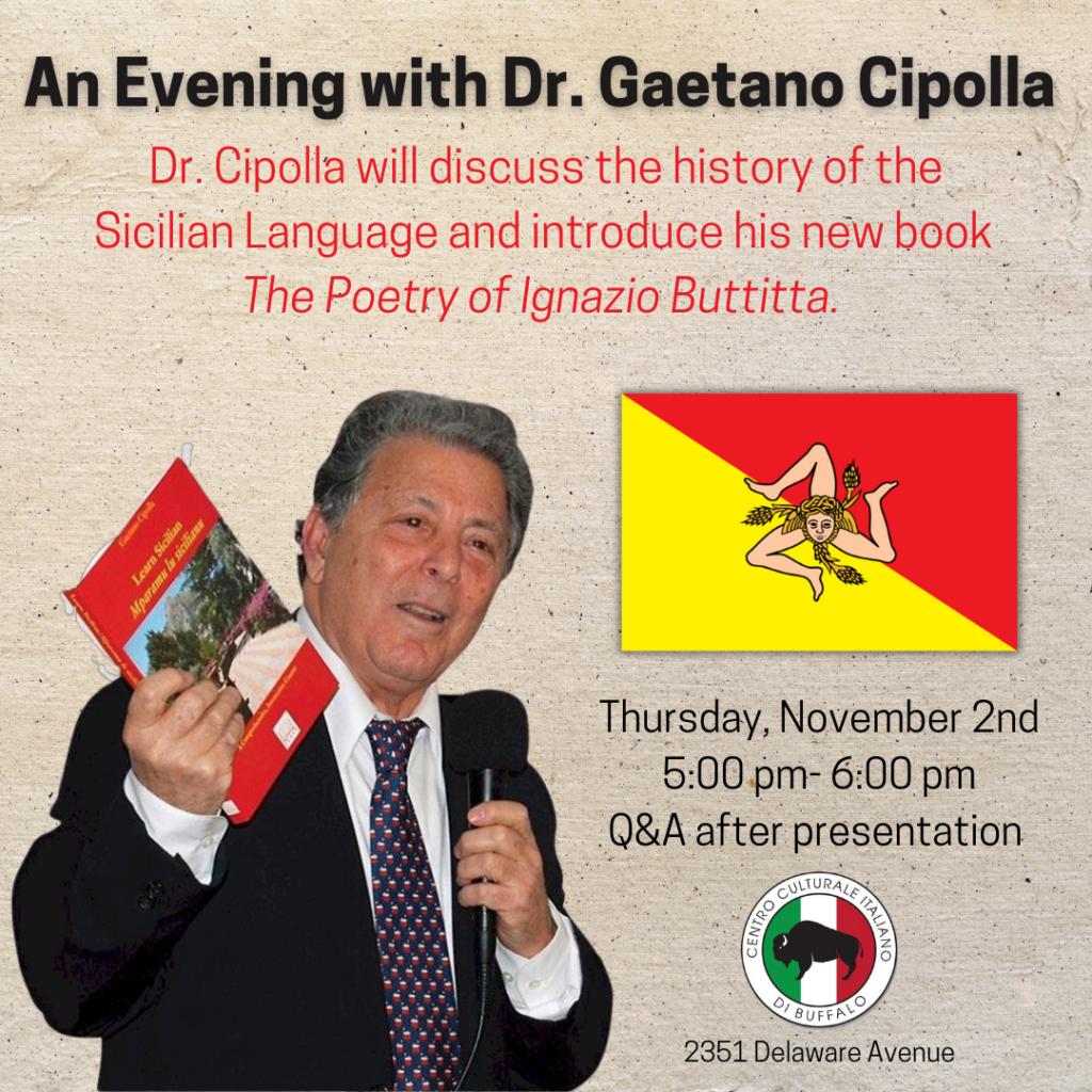 An Evening with Dr. Gaetano Cipolla - Centro Culturale Italiano di Buffalo