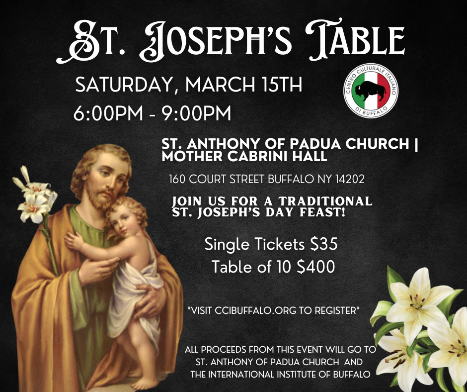 St.Joseph's Day Table - Centro Culturale Italiano di Buffalo