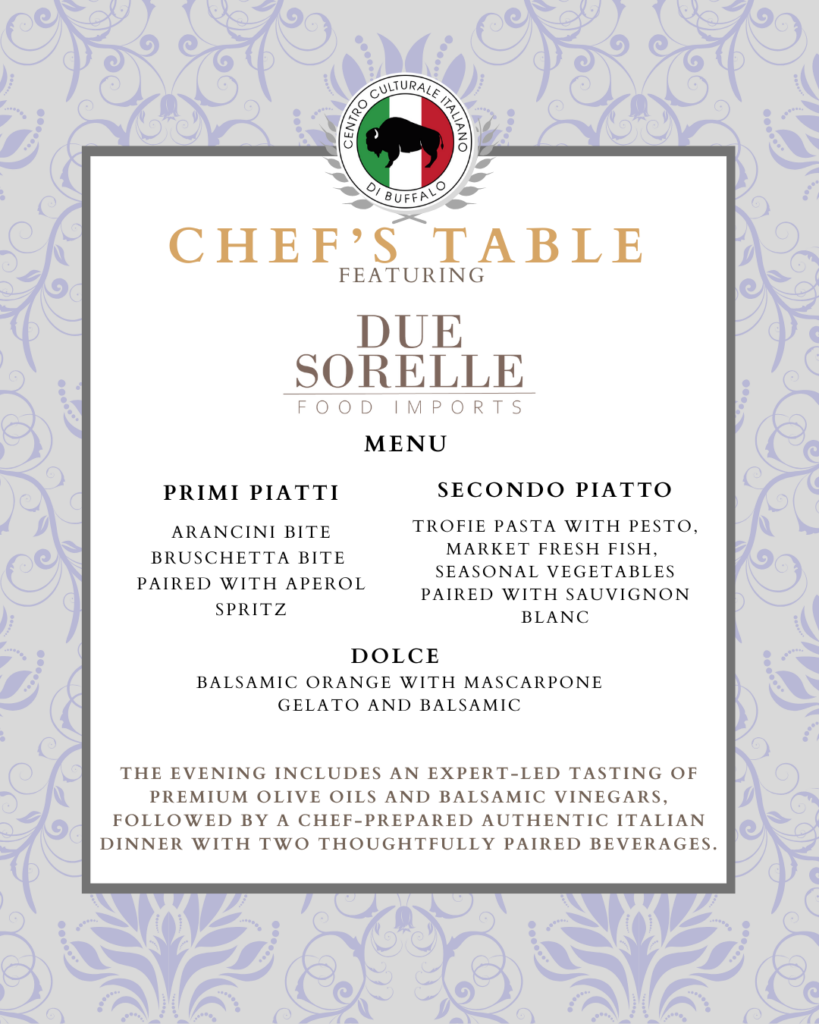 Chef's Table - Centro Culturale Italiano di Buffalo